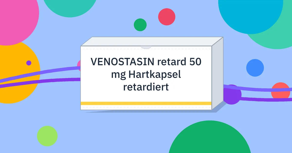 Symbolbild: Packung mit der Aufschrift VENOSTASIN retard 50 mg Hartkapsel retardiert (PZN 06637827) – Verfügbarkeit und Bezug in Apotheken in Frankfurt am Main