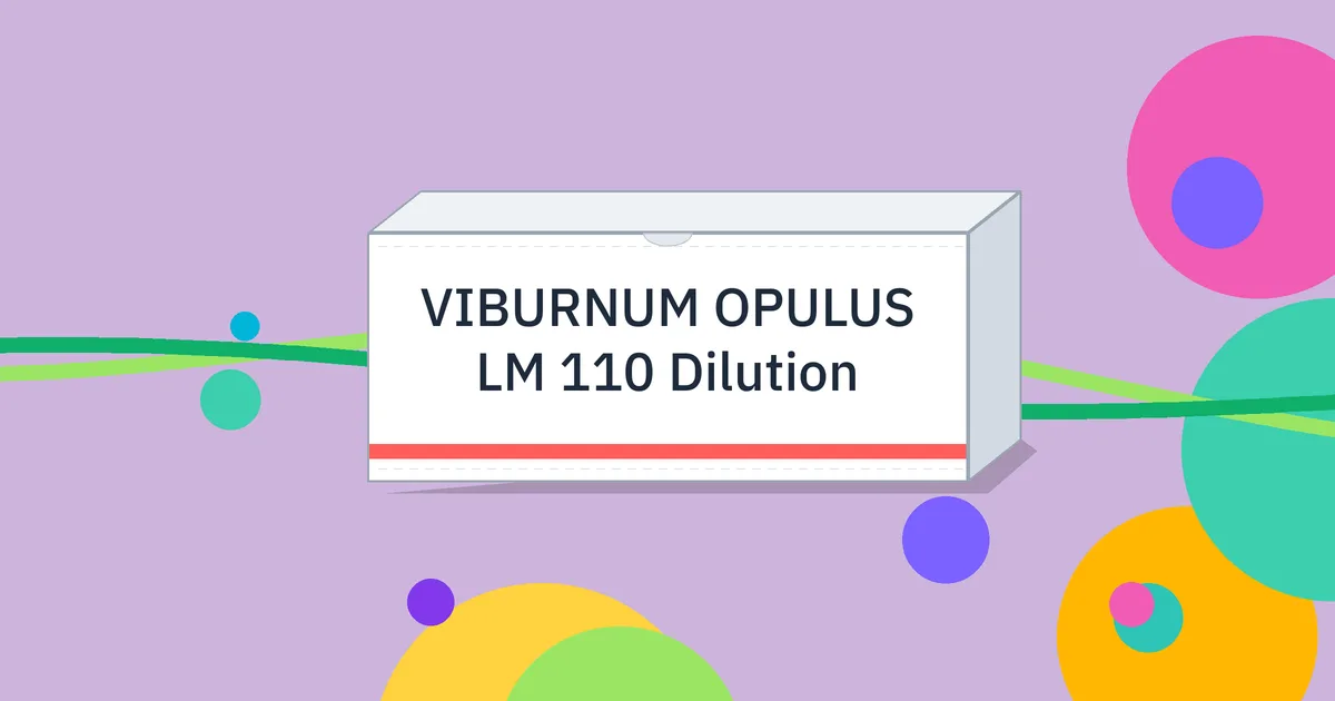 Symbolbild: Packung mit der Aufschrift VIBURNUM OPULUS LM 110 Dilution (PZN 13271485) – Verfügbarkeit und Bezug in Apotheken in Frankfurt am Main
