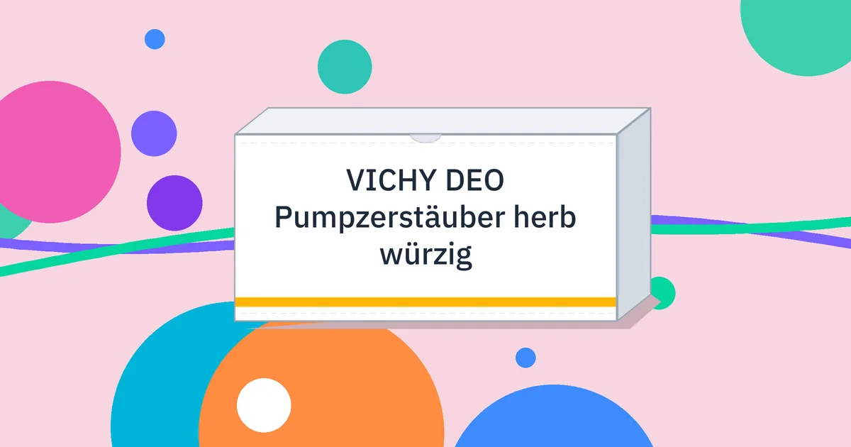 Symbolbild: Packung mit der Aufschrift VICHY DEO Pumpzerstäuber herb würzig (PZN 02578789) – Verfügbarkeit und Bezug in Apotheken in Frankfurt am Main