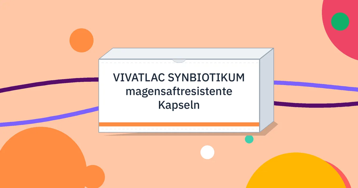 Symbolbild: Packung mit der Aufschrift VIVATLAC SYNBIOTIKUM magensaftresistente Kapseln (PZN 17195456) – Verfügbarkeit und Bezug in Apotheken in Frankfurt am Main