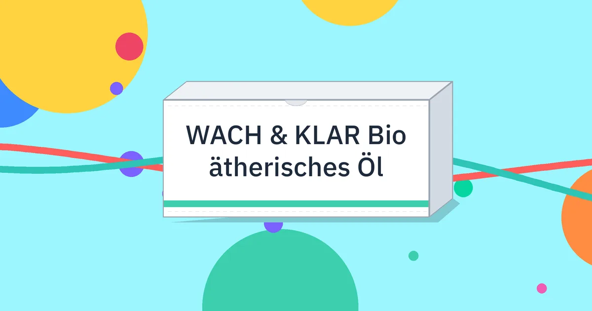 Symbolbild: Packung mit der Aufschrift WACH & KLAR Bio ätherisches Öl (PZN 16610195) – Verfügbarkeit und Bezug in Apotheken in Frankfurt am Main