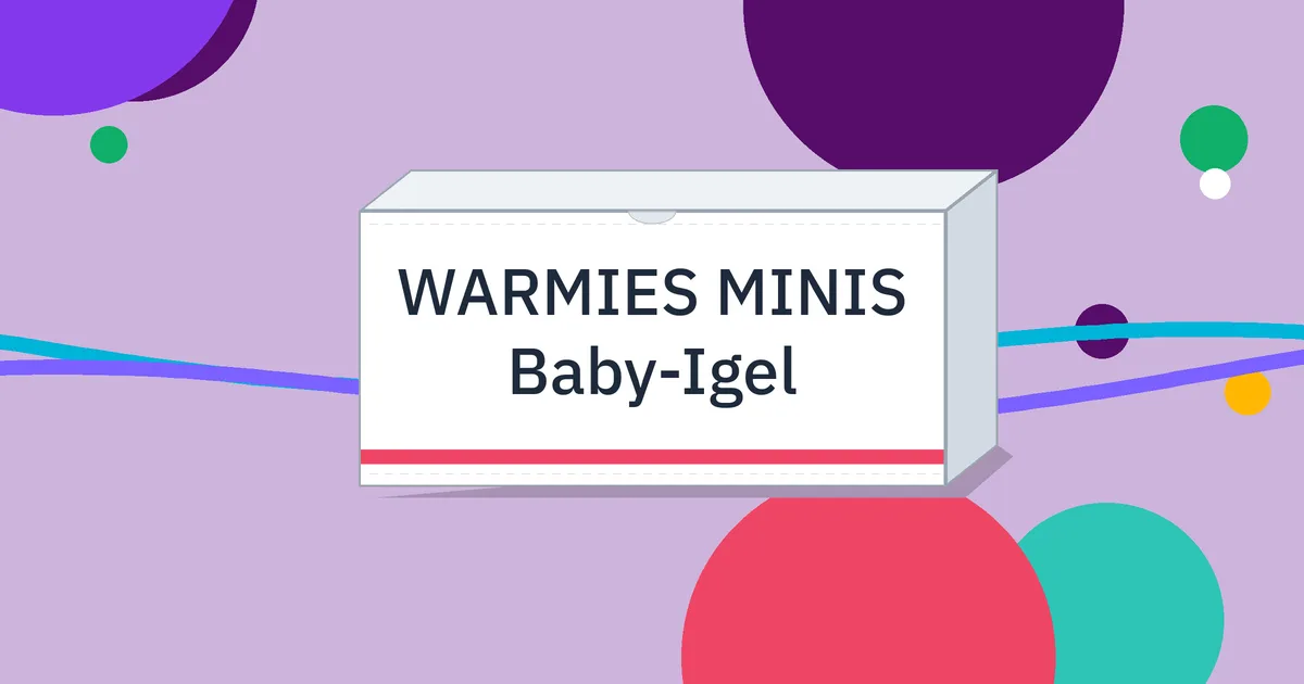Symbolbild: Packung mit der Aufschrift WARMIES MINIS Baby-Igel (PZN 17993761) – Verfügbarkeit und Bezug in Apotheken in Frankfurt am Main