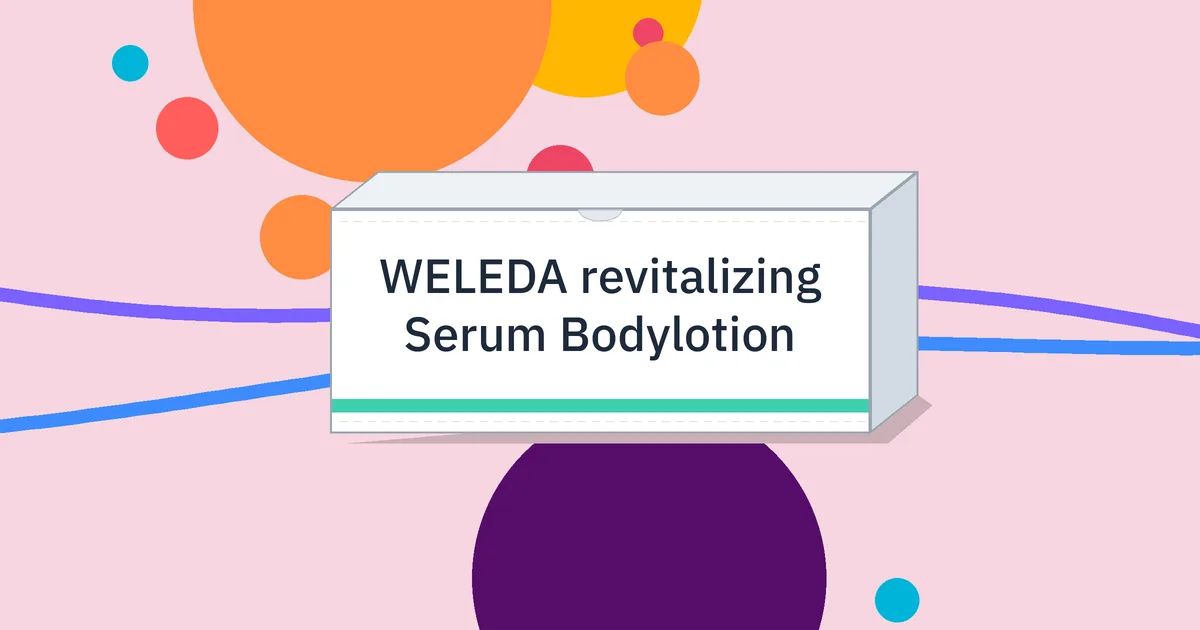 Symbolbild: Packung mit der Aufschrift WELEDA revitalizing Serum Bodylotion (PZN 19774052) – Verfügbarkeit und Bezug in Apotheken in Frankfurt am Main