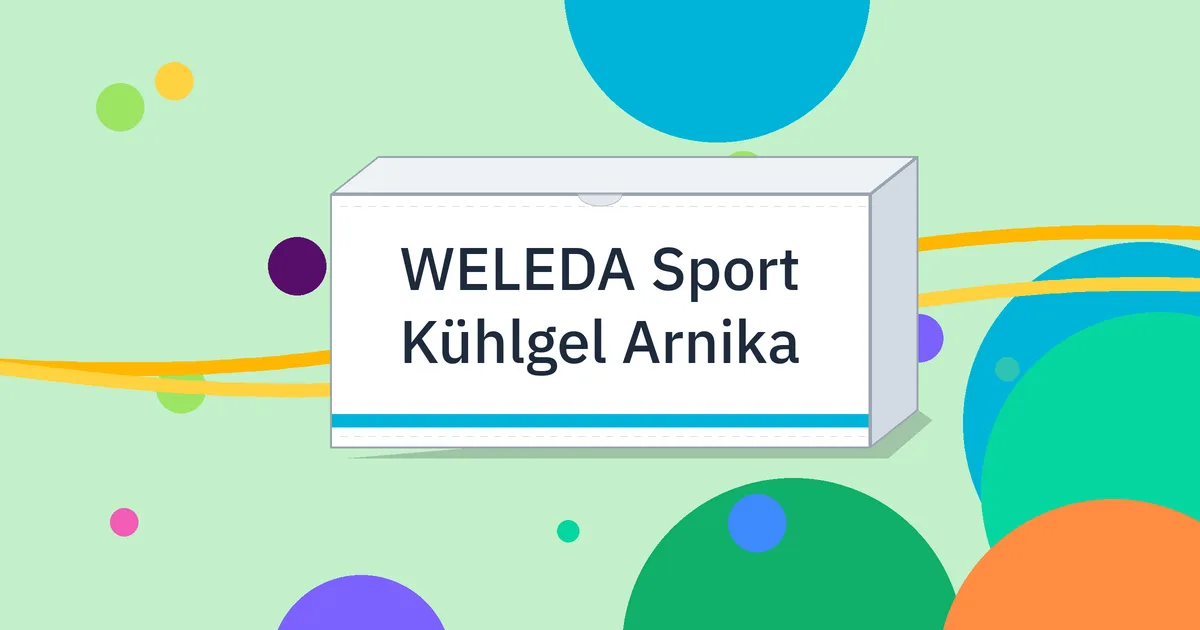 Symbolbild: Packung mit der Aufschrift WELEDA Sport Kühlgel Arnika (PZN 19558153) – Verfügbarkeit und Bezug in Apotheken in Frankfurt am Main