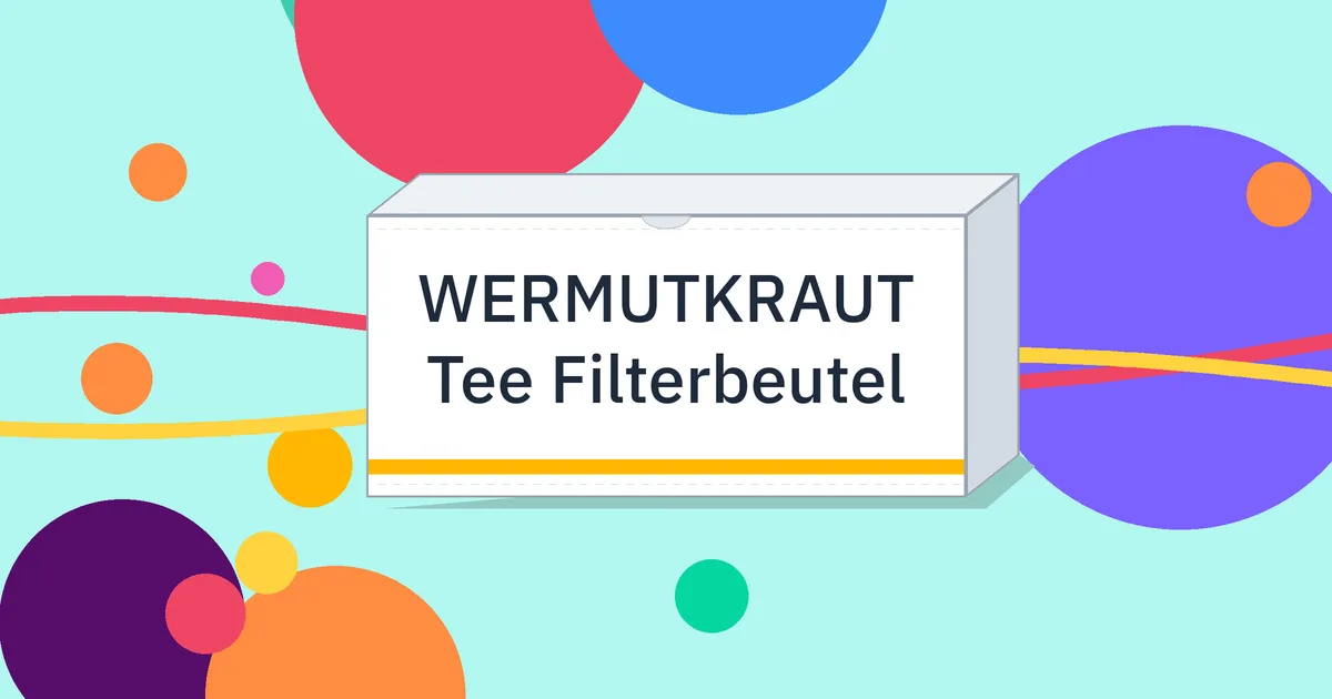 Symbolbild: Packung mit der Aufschrift WERMUTKRAUT Tee Filterbeutel (PZN 06862582) – Verfügbarkeit und Bezug in Apotheken in Frankfurt am Main