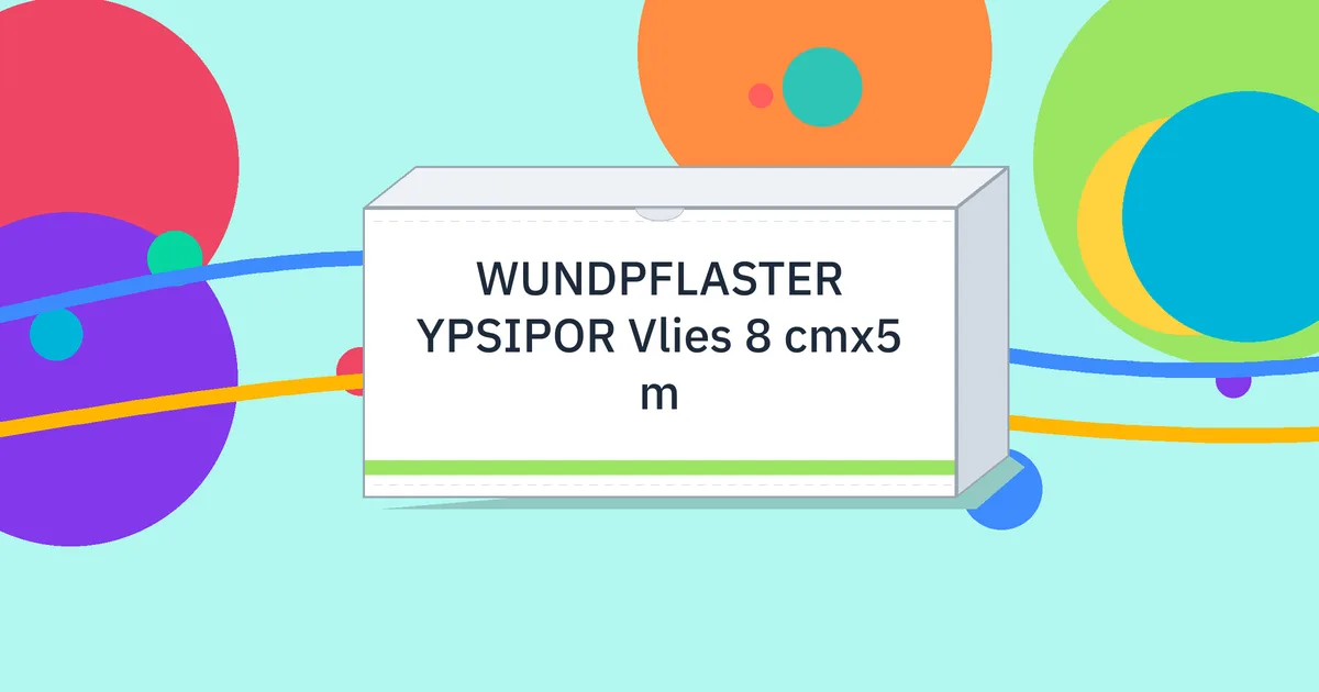 Symbolbild: Packung mit der Aufschrift WUNDPFLASTER YPSIPOR Vlies 8 cmx5 m (PZN 03271372) – Verfügbarkeit und Bezug in Apotheken in Frankfurt am Main