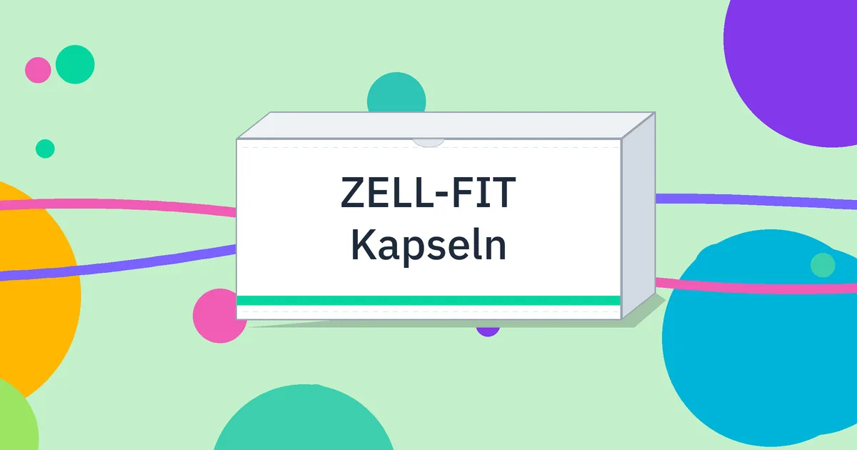 Symbolbild: Packung mit der Aufschrift ZELL-FIT Kapseln (PZN 00884097) – Verfügbarkeit und Bezug in Apotheken in Frankfurt am Main