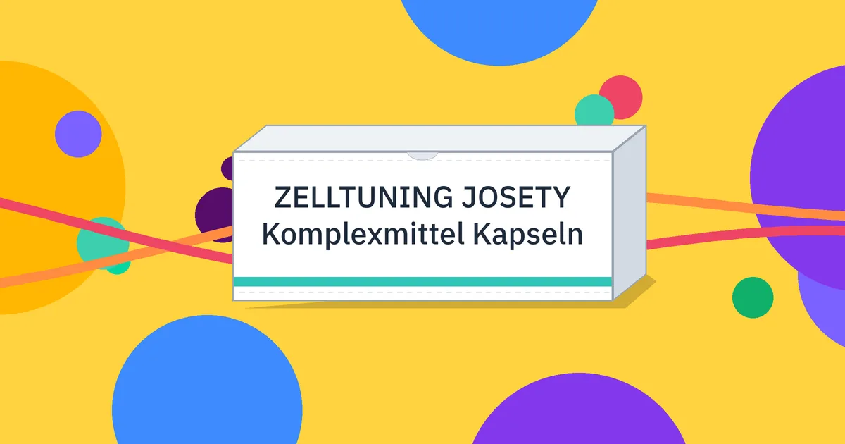 Symbolbild: Packung mit der Aufschrift ZELLTUNING JOSETY Komplexmittel Kapseln (PZN 13985227) – Verfügbarkeit und Bezug in Apotheken in Frankfurt am Main