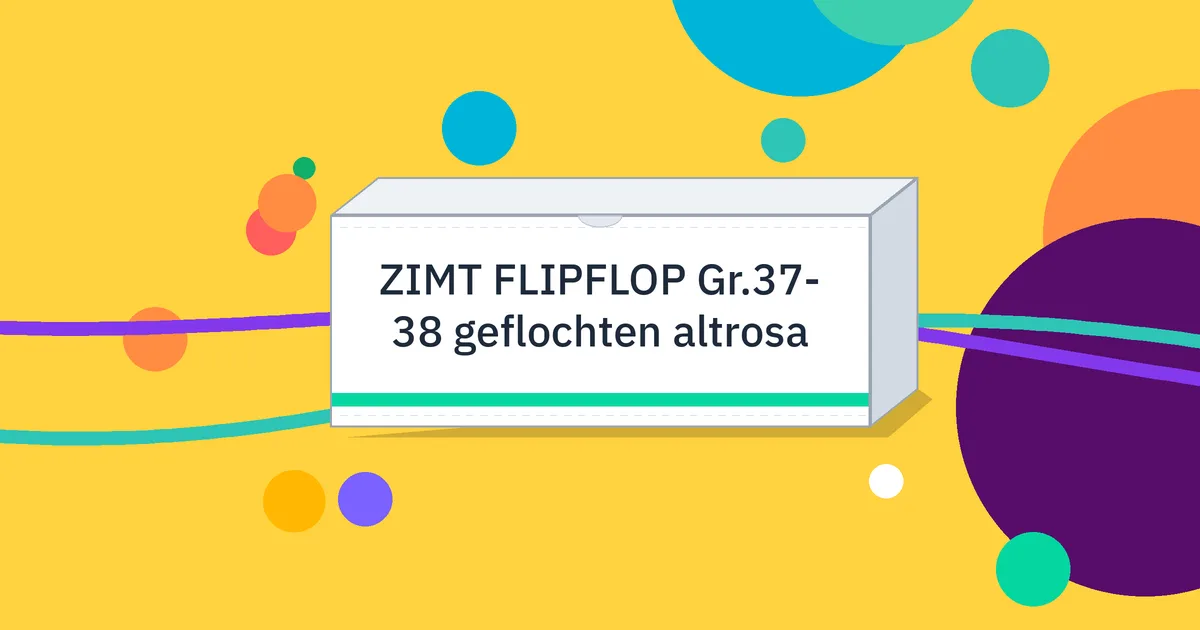 Symbolbild: Packung mit der Aufschrift ZIMT FLIPFLOP Gr.37-38 geflochten altrosa (PZN 10168108) – Verfügbarkeit und Bezug in Apotheken in Frankfurt am Main