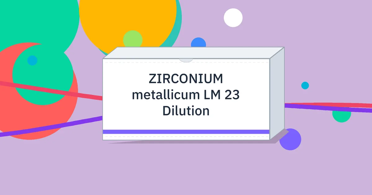 Symbolbild: Packung mit der Aufschrift ZIRCONIUM metallicum LM 23 Dilution (PZN 13302926) – Verfügbarkeit und Bezug in Apotheken in Frankfurt am Main