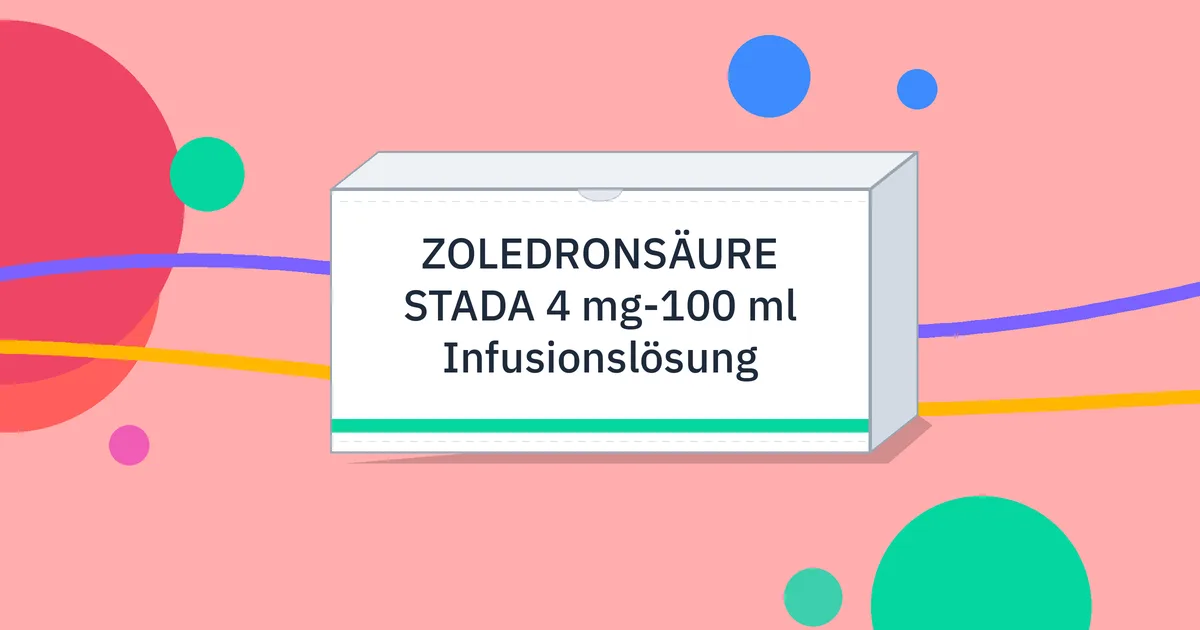 Symbolbild: Packung mit der Aufschrift ZOLEDRONSÄURE STADA 4 mg-100 ml Infusionslösung (PZN 10410058) – Verfügbarkeit und Bezug in Apotheken in Frankfurt am Main