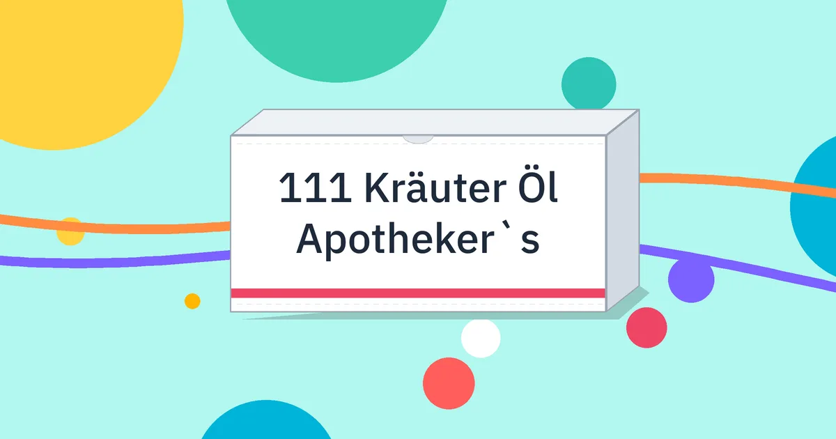 Symbolbild: Packung mit der Aufschrift 111 Kräuter Öl Apotheker`s (PZN 16619055) – Verfügbarkeit und Bezug in Apotheken in Frankfurt am Main