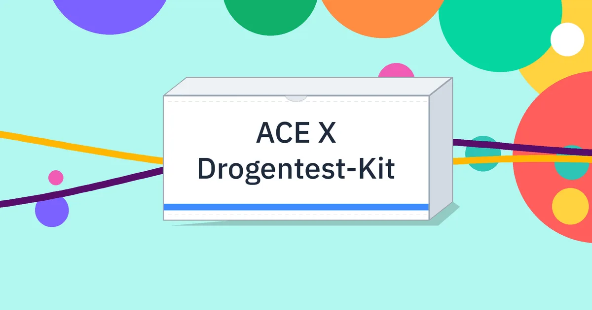 Symbolbild: Packung mit der Aufschrift ACE X Drogentest-Kit (PZN 16003650) – Verfügbarkeit und Bezug in Apotheken in Frankfurt am Main