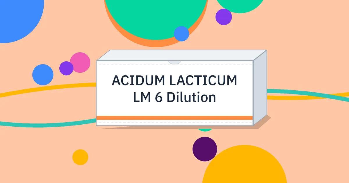 Symbolbild: Packung mit der Aufschrift ACIDUM LACTICUM LM 6 Dilution (PZN 13279096) – Verfügbarkeit und Bezug in Apotheken in Frankfurt am Main