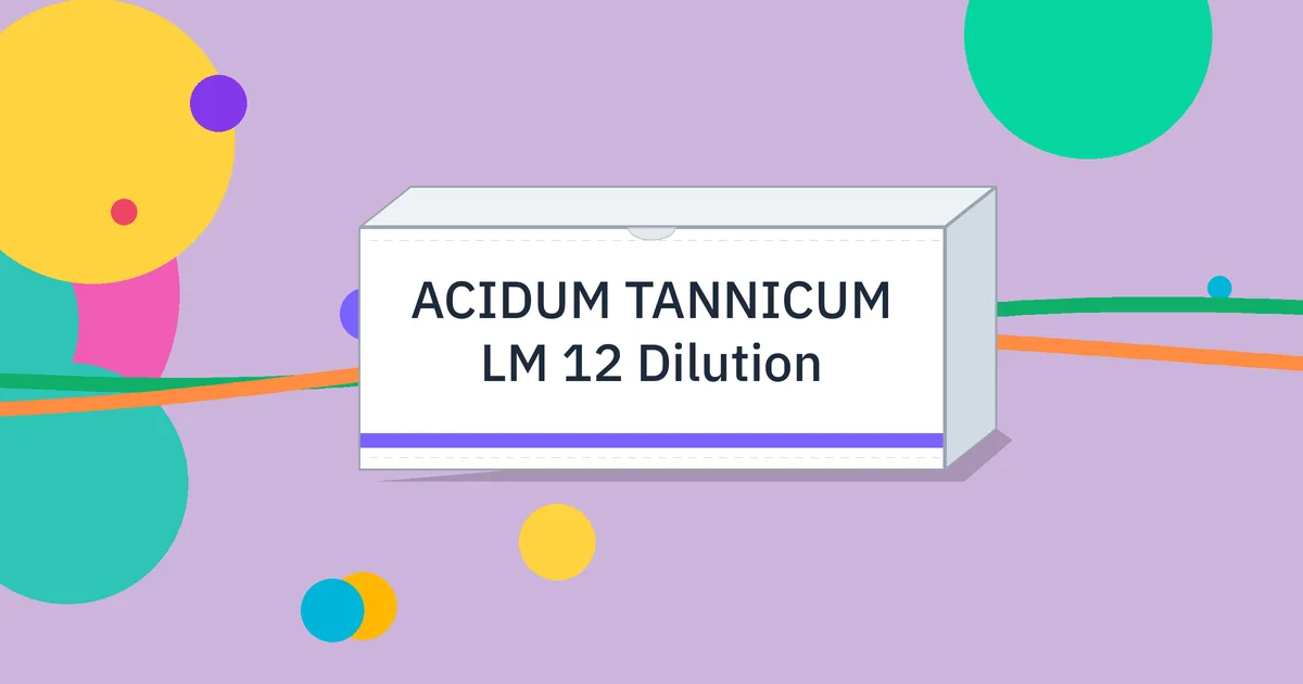 Symbolbild: Packung mit der Aufschrift ACIDUM TANNICUM LM 12 Dilution (PZN 13285719) – Verfügbarkeit und Bezug in Apotheken in Frankfurt am Main