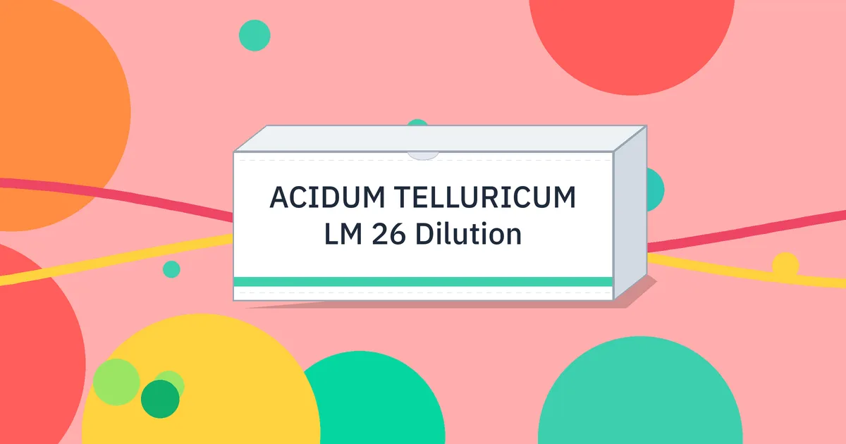 Symbolbild: Packung mit der Aufschrift ACIDUM TELLURICUM LM 26 Dilution (PZN 13288066) – Verfügbarkeit und Bezug in Apotheken in Frankfurt am Main