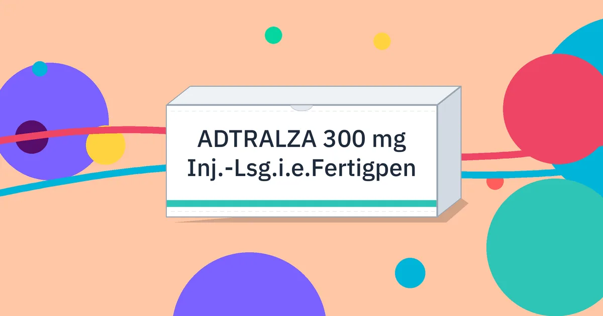 Symbolbild: Packung mit der Aufschrift ADTRALZA 300 mg Inj.-Lsg.i.e.Fertigpen (PZN 19743726) – Verfügbarkeit und Bezug in Apotheken in Frankfurt am Main