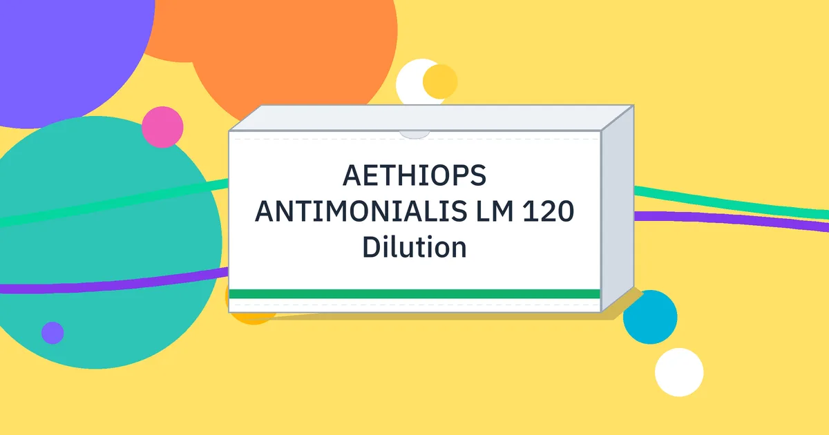 Symbolbild: Packung mit der Aufschrift AETHIOPS ANTIMONIALIS LM 120 Dilution (PZN 13301660) – Verfügbarkeit und Bezug in Apotheken in Frankfurt am Main
