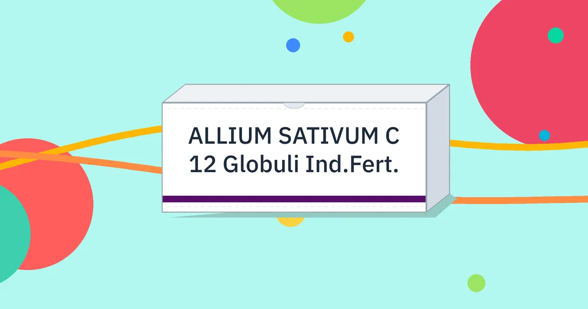 Symbolbild: Packung mit der Aufschrift ALLIUM SATIVUM C 12 Globuli Ind.Fert. (PZN 17681234) – Verfügbarkeit und Bezug in Apotheken in Frankfurt am Main