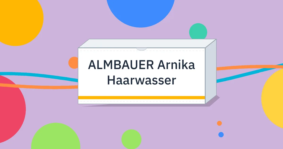 Symbolbild: Packung mit der Aufschrift ALMBAUER Arnika Haarwasser (PZN 07238058) – Verfügbarkeit und Bezug in Apotheken in Frankfurt am Main