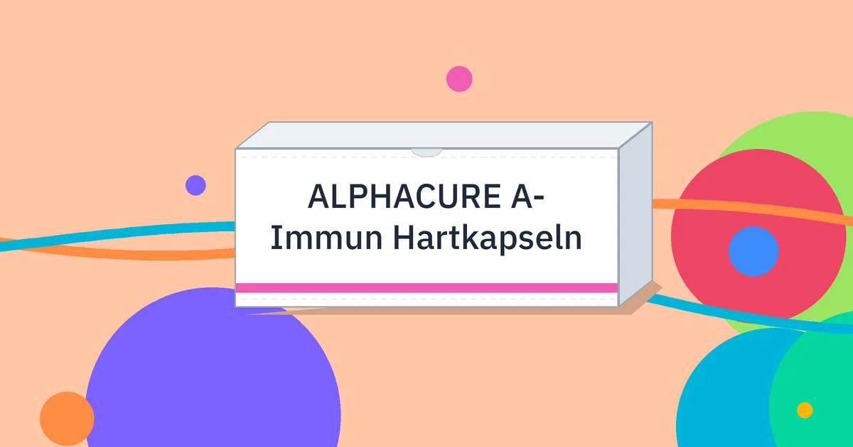 Symbolbild: Packung mit der Aufschrift ALPHACURE A-Immun Hartkapseln (PZN 20359335) – Verfügbarkeit und Bezug in Apotheken in Frankfurt am Main