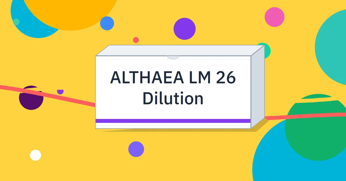 Symbolbild: Packung mit der Aufschrift ALTHAEA LM 26 Dilution (PZN 13315461) – Verfügbarkeit und Bezug in Apotheken in Frankfurt am Main