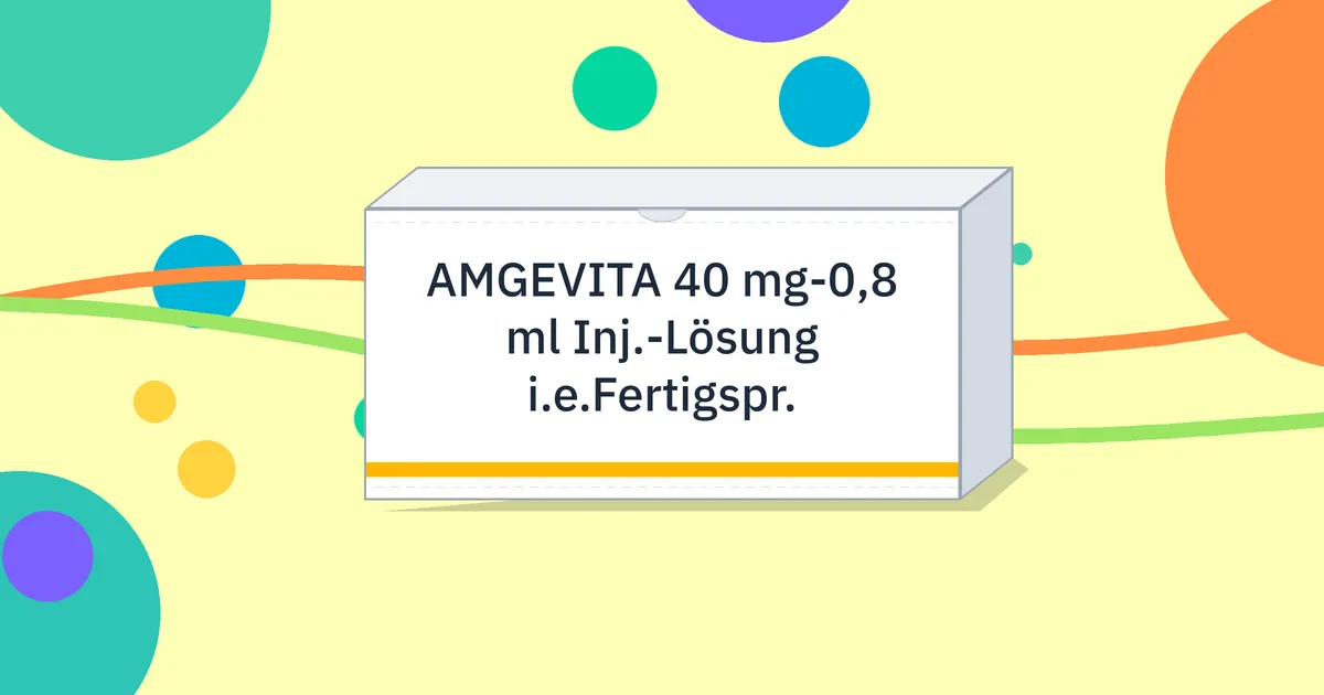 Symbolbild: Packung mit der Aufschrift AMGEVITA 40 mg-0,8 ml Inj.-Lösung i.e.Fertigspr. (PZN 15863095) – Verfügbarkeit und Bezug in Apotheken in Frankfurt am Main
