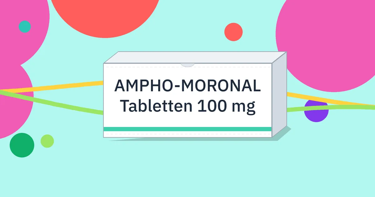Symbolbild: Packung mit der Aufschrift AMPHO-MORONAL Tabletten 100 mg (PZN 01335441) – Verfügbarkeit und Bezug in Apotheken in Frankfurt am Main