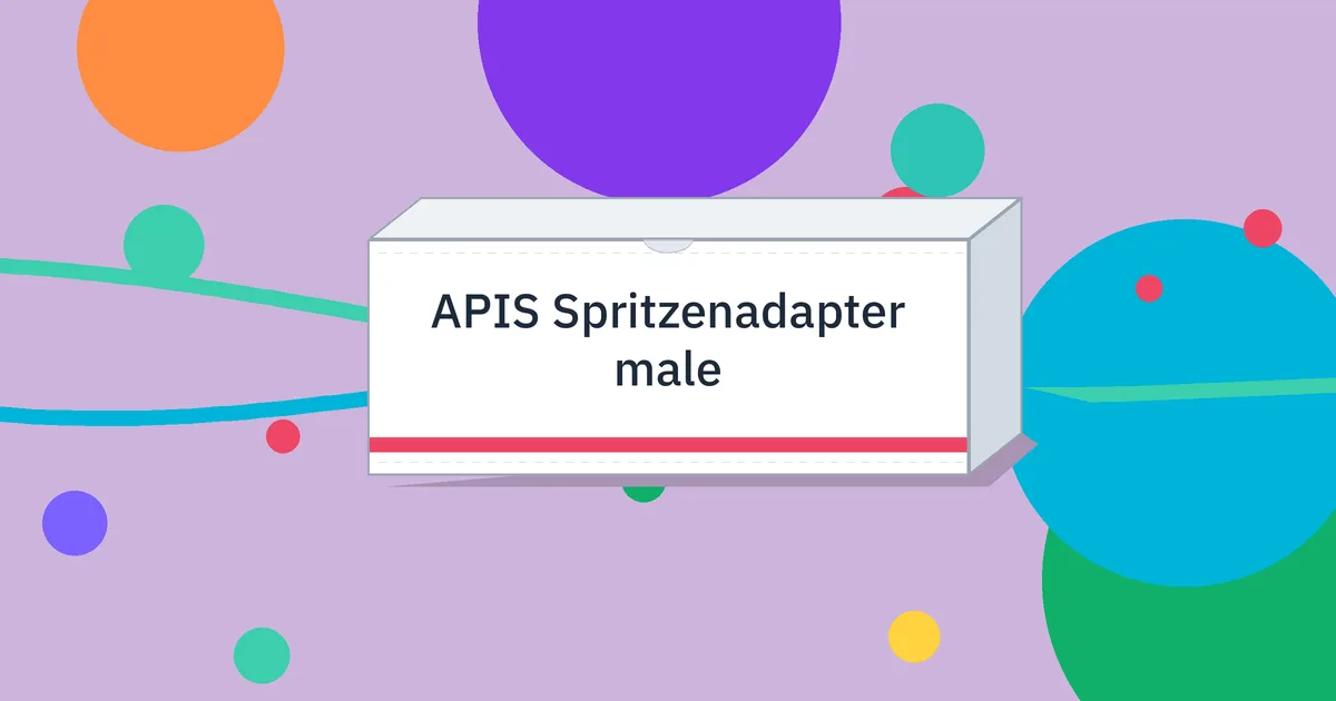 Symbolbild: Packung mit der Aufschrift APIS Spritzenadapter male (PZN 19822414) – Verfügbarkeit und Bezug in Apotheken in Frankfurt am Main