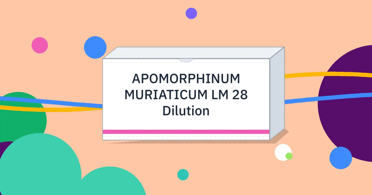 Symbolbild: Packung mit der Aufschrift APOMORPHINUM MURIATICUM LM 28 Dilution (PZN 13381535) – Verfügbarkeit und Bezug in Apotheken in Frankfurt am Main