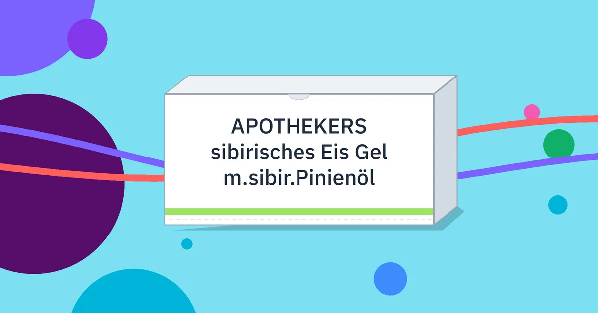 Symbolbild: Packung mit der Aufschrift APOTHEKERS sibirisches Eis Gel m.sibir.Pinienöl (PZN 15421894) – Verfügbarkeit und Bezug in Apotheken in Frankfurt am Main