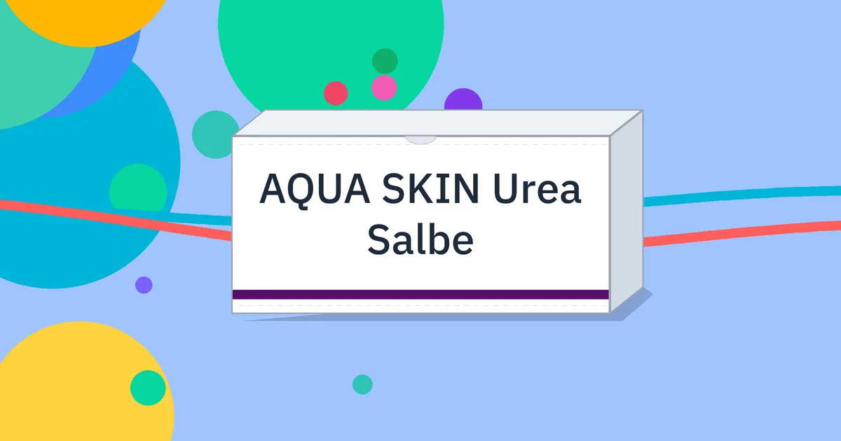 Symbolbild: Packung mit der Aufschrift AQUA SKIN Urea Salbe (PZN 02934149) – Verfügbarkeit und Bezug in Apotheken in Frankfurt am Main