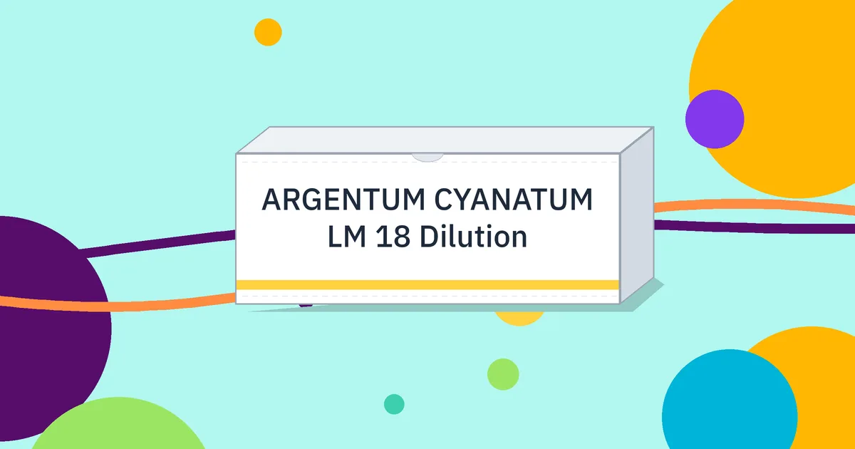 Symbolbild: Packung mit der Aufschrift ARGENTUM CYANATUM LM 18 Dilution (PZN 13390497) – Verfügbarkeit und Bezug in Apotheken in Frankfurt am Main