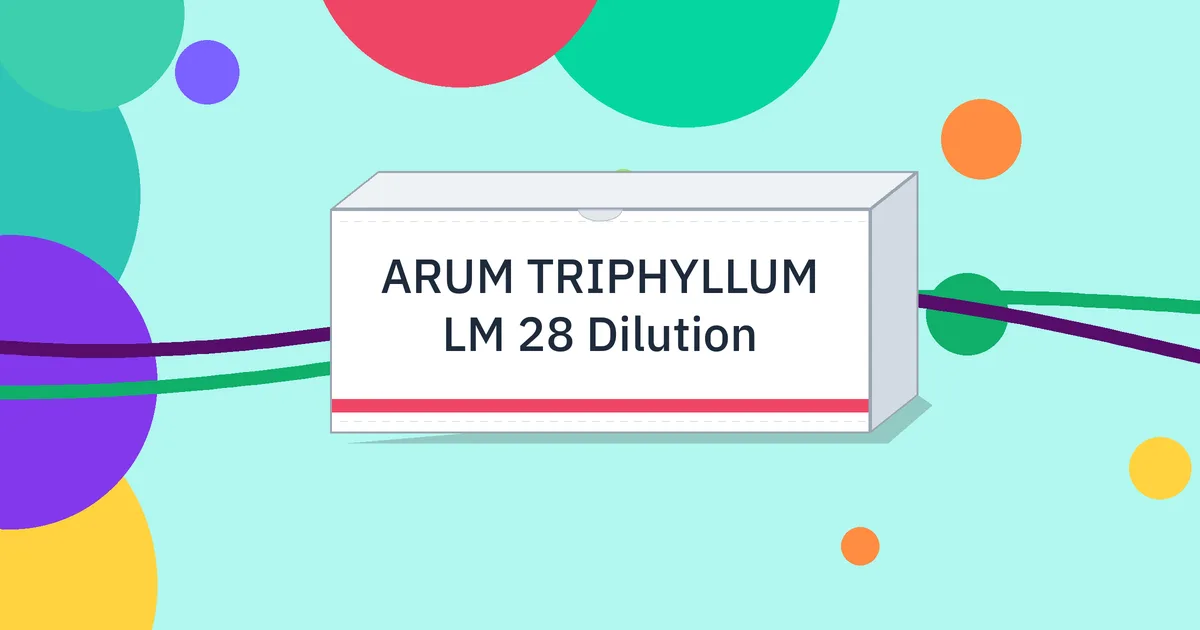 Symbolbild: Packung mit der Aufschrift ARUM TRIPHYLLUM LM 28 Dilution (PZN 12780865) – Verfügbarkeit und Bezug in Apotheken in Frankfurt am Main