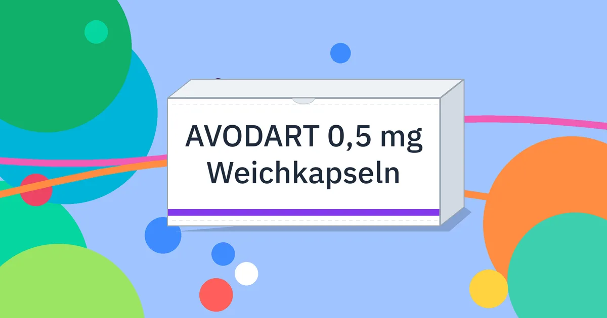 Symbolbild: Packung mit der Aufschrift AVODART 0,5 mg Weichkapseln (PZN 16357514) – Verfügbarkeit und Bezug in Apotheken in Frankfurt am Main