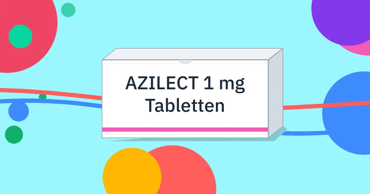 Symbolbild: Packung mit der Aufschrift AZILECT 1 mg Tabletten (PZN 09695340) – Verfügbarkeit und Bezug in Apotheken in Frankfurt am Main