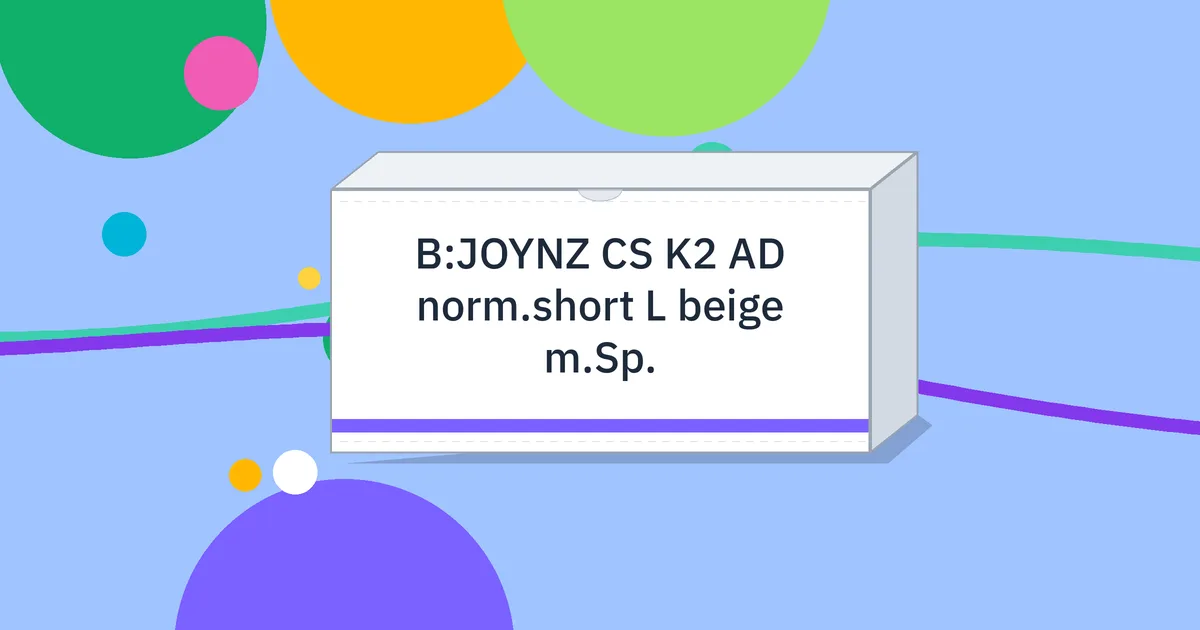 Symbolbild: Packung mit der Aufschrift B:JOYNZ CS K2 AD norm.short L beige m.Sp. (PZN 20525236) – Verfügbarkeit und Bezug in Apotheken in Frankfurt am Main