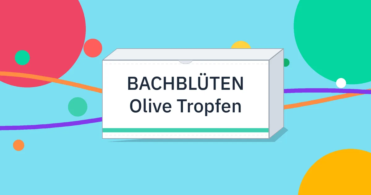 Symbolbild: Packung mit der Aufschrift BACHBLÜTEN Olive Tropfen (PZN 00125919) – Verfügbarkeit und Bezug in Apotheken in Frankfurt am Main