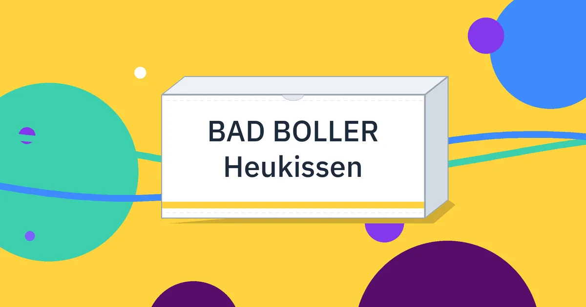 Symbolbild: Packung mit der Aufschrift BAD BOLLER Heukissen (PZN 05395517) – Verfügbarkeit und Bezug in Apotheken in Frankfurt am Main