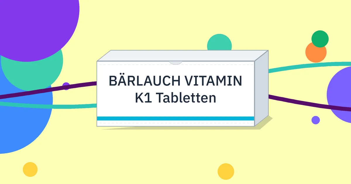 Symbolbild: Packung mit der Aufschrift BÄRLAUCH VITAMIN K1 Tabletten (PZN 12391365) – Verfügbarkeit und Bezug in Apotheken in Frankfurt am Main