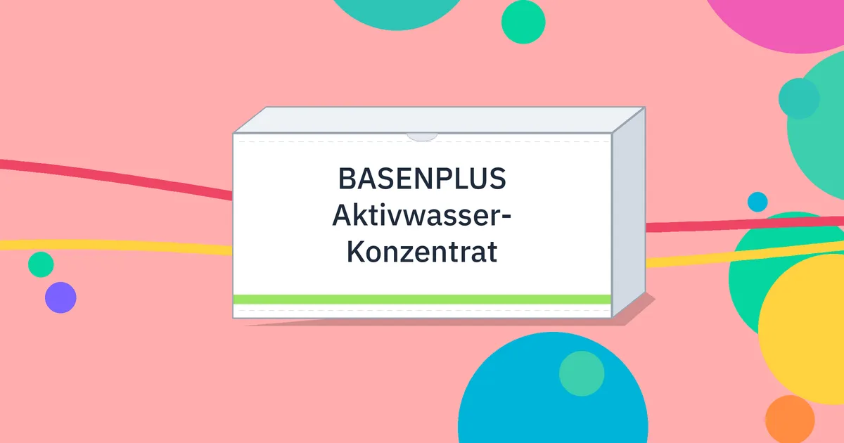 Symbolbild: Packung mit der Aufschrift BASENPLUS Aktivwasser-Konzentrat (PZN 10189731) – Verfügbarkeit und Bezug in Apotheken in Frankfurt am Main