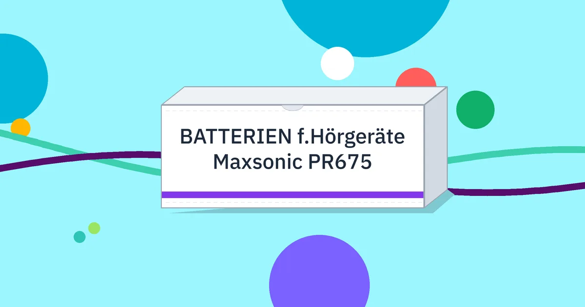 Symbolbild: Packung mit der Aufschrift BATTERIEN f.Hörgeräte Maxsonic PR675 (PZN 02195930) – Verfügbarkeit und Bezug in Apotheken in Frankfurt am Main