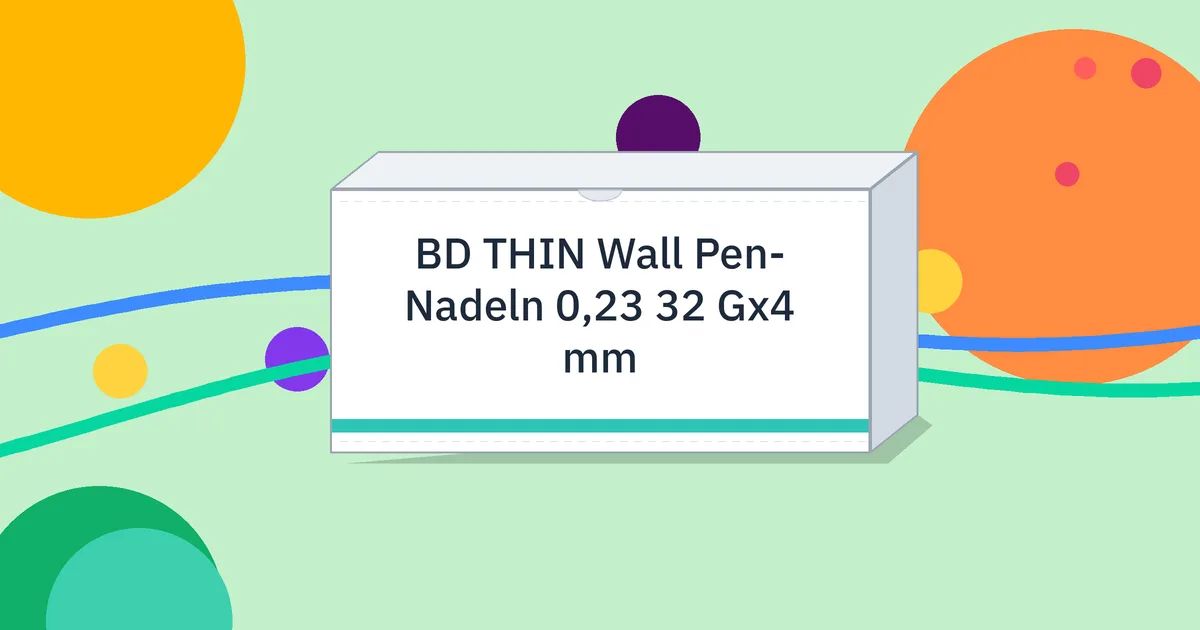 Symbolbild: Packung mit der Aufschrift BD THIN Wall Pen-Nadeln 0,23 32 Gx4 mm (PZN 17831248) – Verfügbarkeit und Bezug in Apotheken in Frankfurt am Main