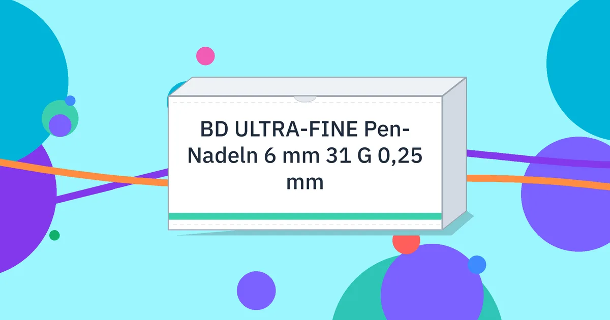 Symbolbild: Packung mit der Aufschrift BD ULTRA-FINE Pen-Nadeln 6 mm 31 G 0,25 mm (PZN 16537133) – Verfügbarkeit und Bezug in Apotheken in Frankfurt am Main