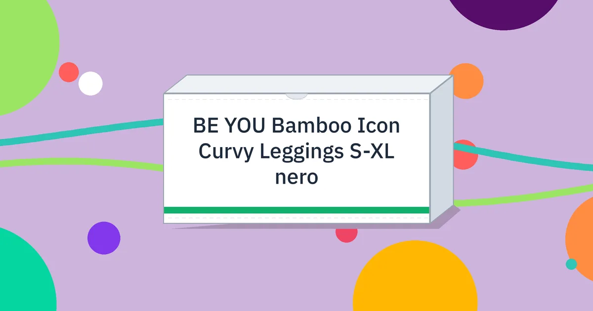 Symbolbild: Packung mit der Aufschrift BE YOU Bamboo Icon Curvy Leggings S-XL nero (PZN 19165749) – Verfügbarkeit und Bezug in Apotheken in Frankfurt am Main