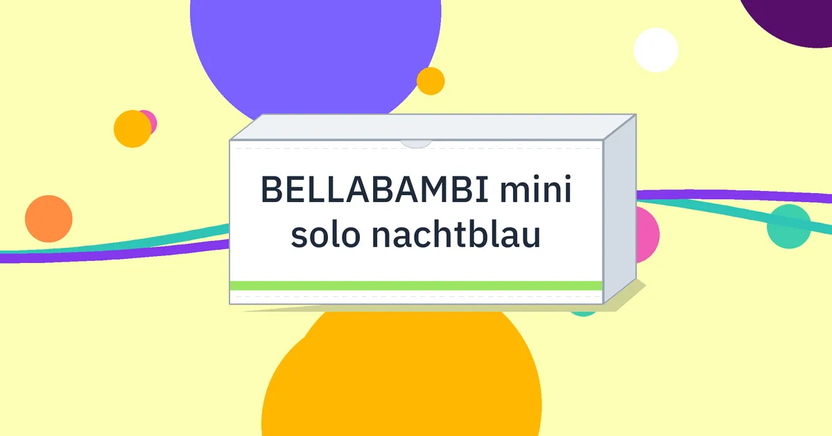 Symbolbild: Packung mit der Aufschrift BELLABAMBI mini solo nachtblau (PZN 12425578) – Verfügbarkeit und Bezug in Apotheken in Frankfurt am Main