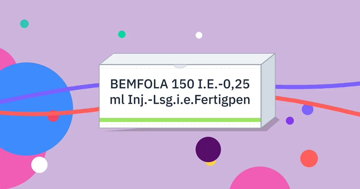 Symbolbild: Packung mit der Aufschrift BEMFOLA 150 I.E.-0,25 ml Inj.-Lsg.i.e.Fertigpen (PZN 11313529) – Verfügbarkeit und Bezug in Apotheken in Frankfurt am Main