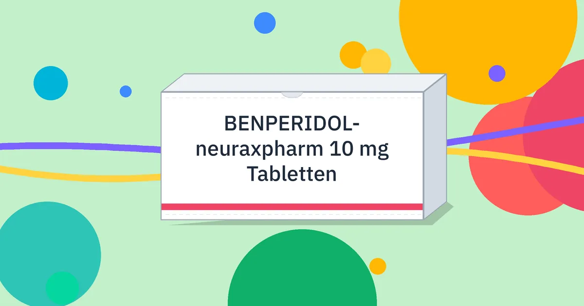 Symbolbild: Packung mit der Aufschrift BENPERIDOL-neuraxpharm 10 mg Tabletten (PZN 04463375) – Verfügbarkeit und Bezug in Apotheken in Frankfurt am Main