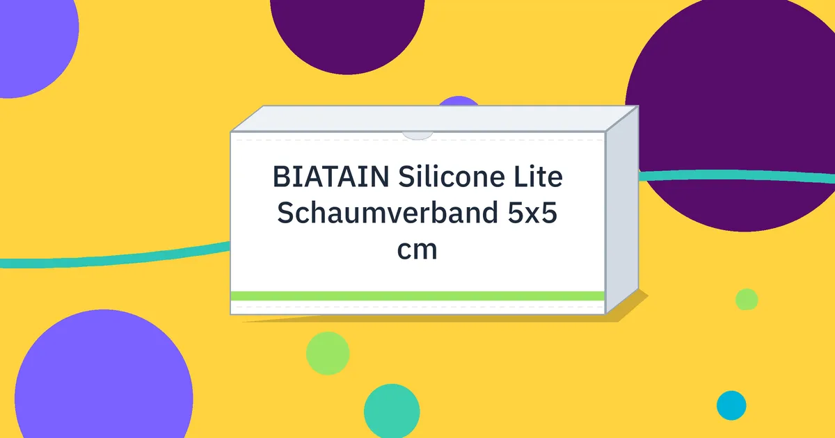 Symbolbild: Packung mit der Aufschrift BIATAIN Silicone Lite Schaumverband 5x5 cm (PZN 20389371) – Verfügbarkeit und Bezug in Apotheken in Frankfurt am Main