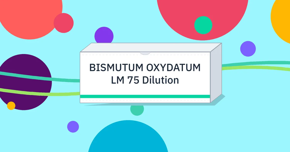 Symbolbild: Packung mit der Aufschrift BISMUTUM OXYDATUM LM 75 Dilution (PZN 13388342) – Verfügbarkeit und Bezug in Apotheken in Frankfurt am Main